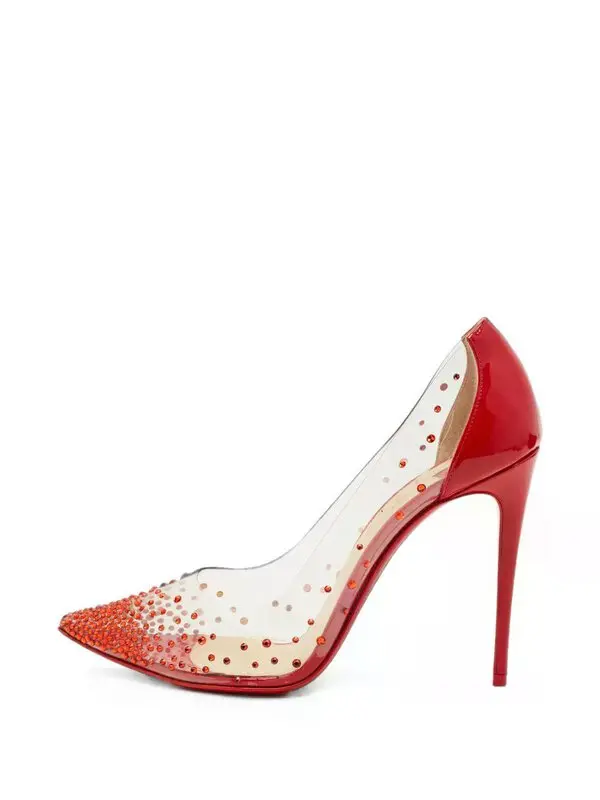 CHRISTIAN LOUBOUTIN Degrastrass Crystal-embellished Pumps - Red