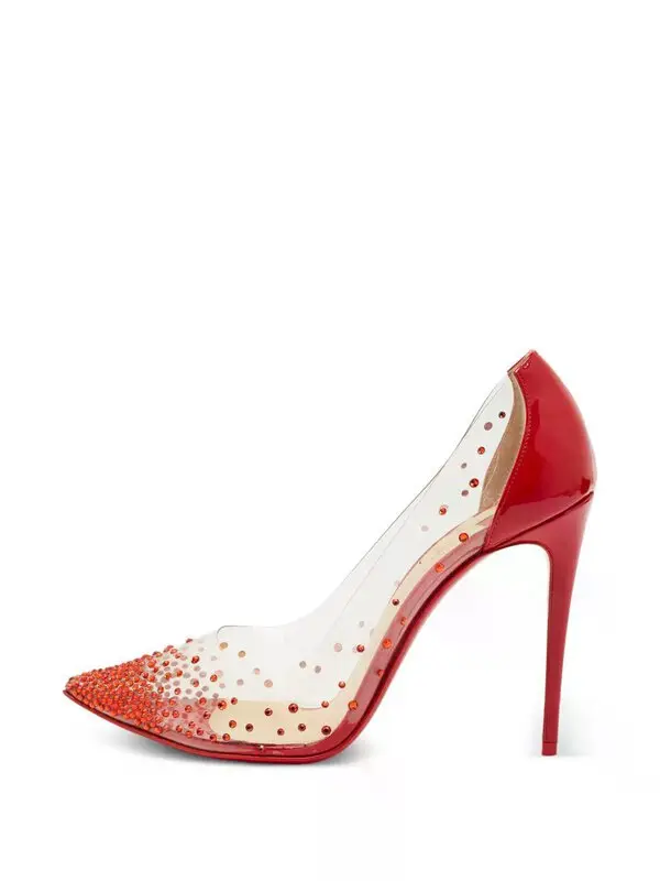 CHRISTIAN LOUBOUTIN Degrastrass Crystal Embellished Pumps - Red