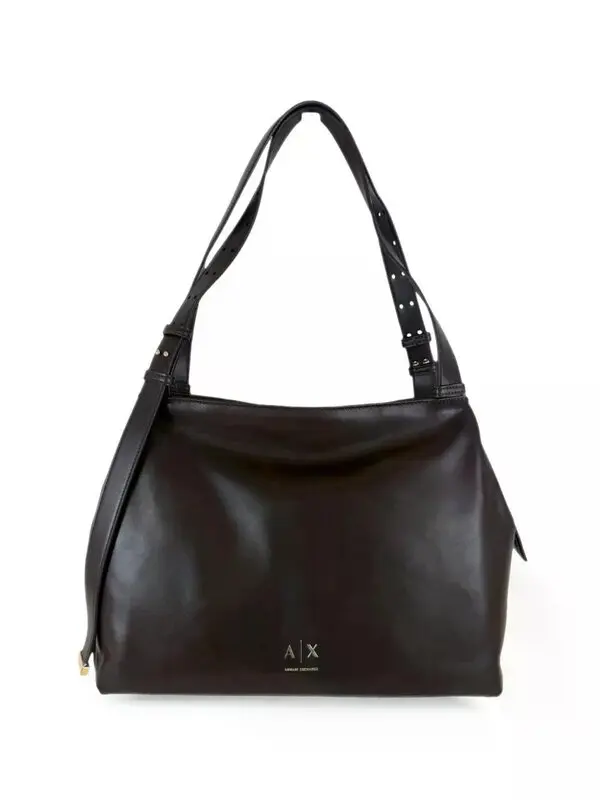 Armani Exchange Logo-plaque Shoulder Bag - Brown