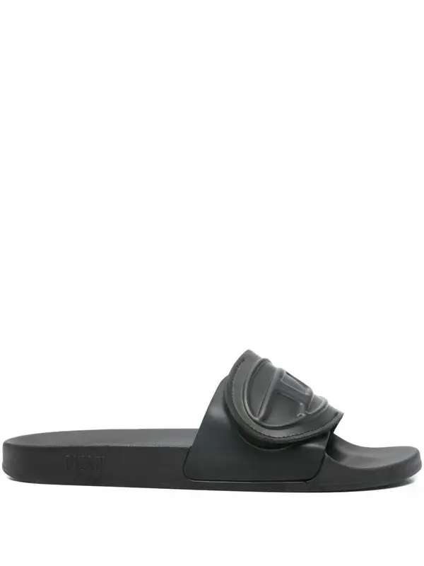 DIESEL® Sa-bloop Embossed Slides - Black