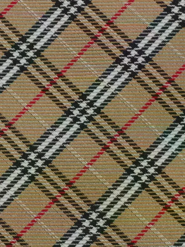 Burberry Check Pattern Silk Tie - Neutrals