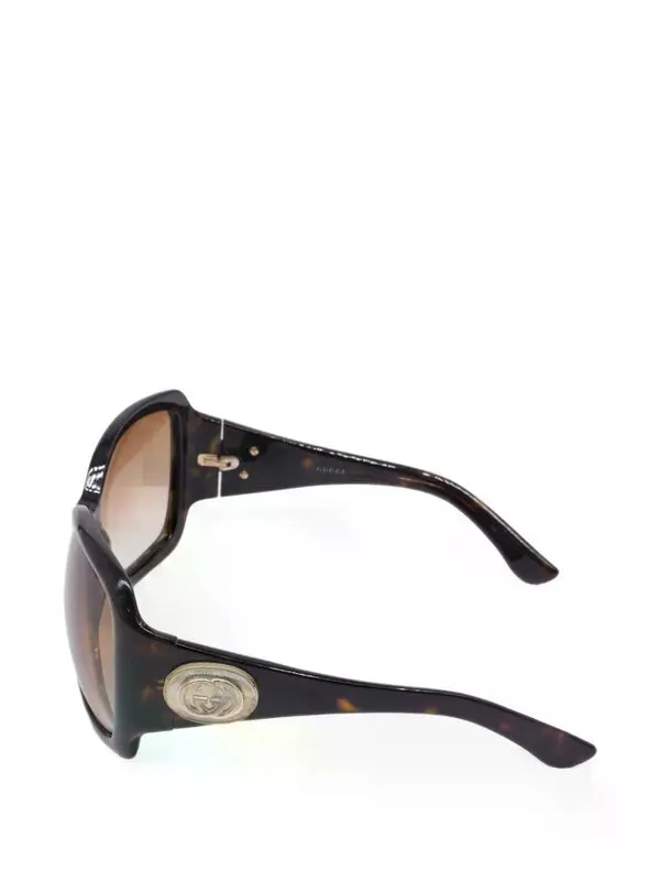 Gucci Tortoiseshell Effect Square Frame Sunglasses