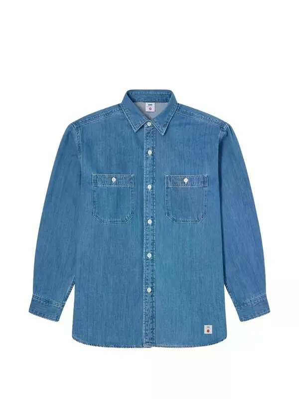 Edwin Work Button-up Denim Shirt - Blue