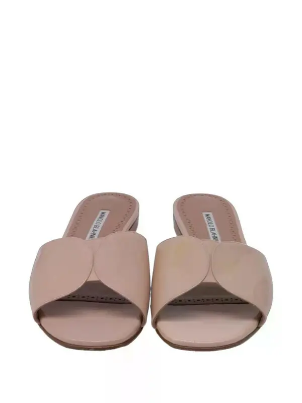 Manolo Blahnik Patent Leather Flat Sandals