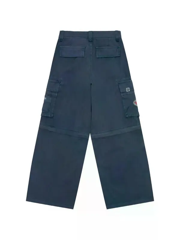 AAPE BY *A BATHING APE Patch-detail Zip-off Cargo Pants - Blue