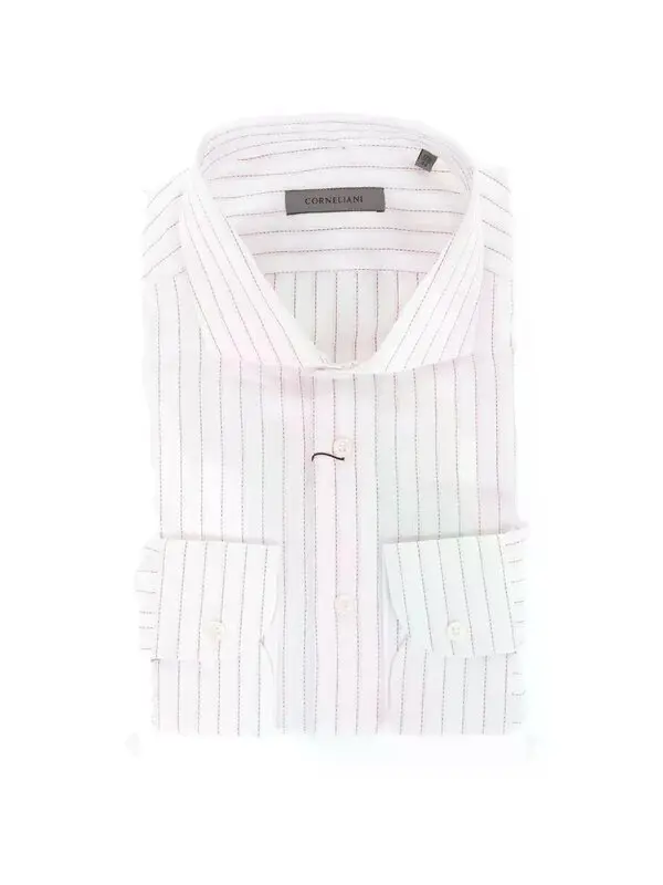 Corneliani Striped Cotton Shirt - White