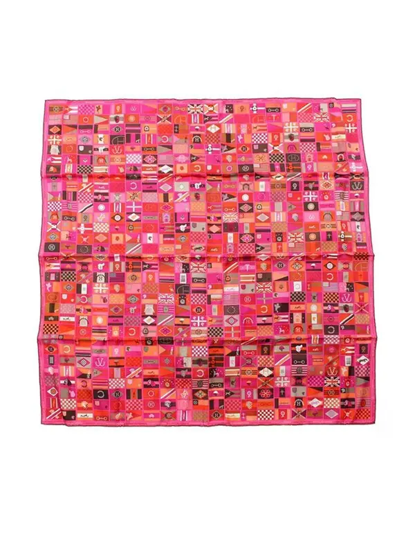 Hermès 2000-2026 En Voyage Silk Scarf 90 Scarves - Pink