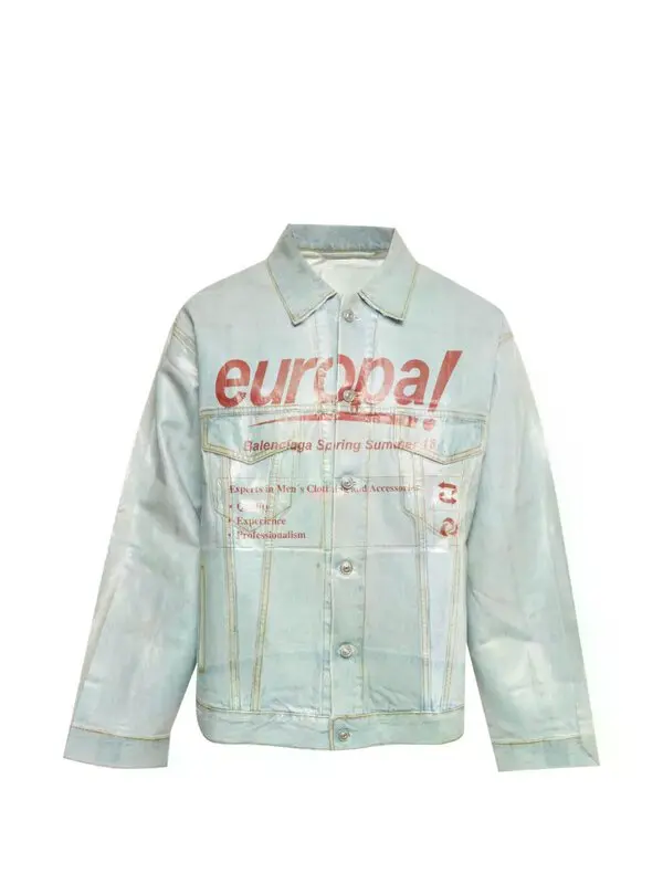 Balenciaga Oversized Denim Jacket - Blue
