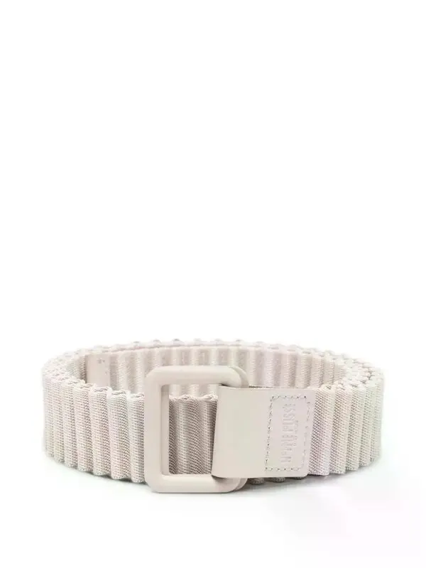 Issey Miyake Pleated Square-buckle Belt - Neutrals