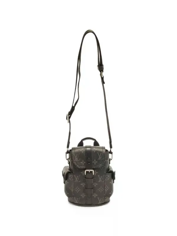 LOUIS VUITTON Nano Christopher Monogram-eclipse Backpack - Black