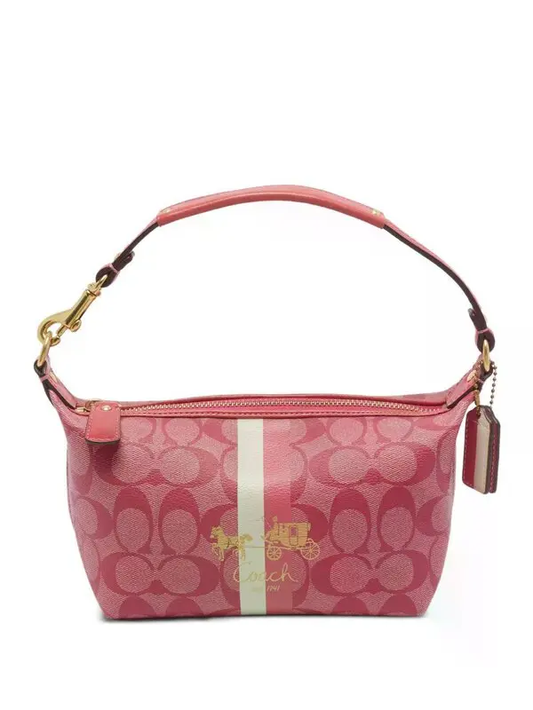 COACH Heritage Striped Shoulder Bag - Pink