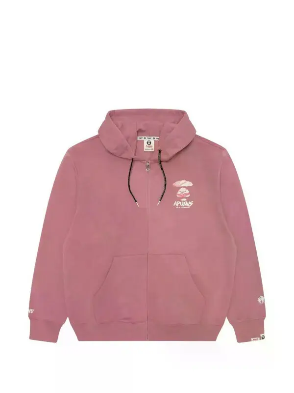 AAPE BY *A BATHING APE Logo-print Zip-up Hoodie - Pink