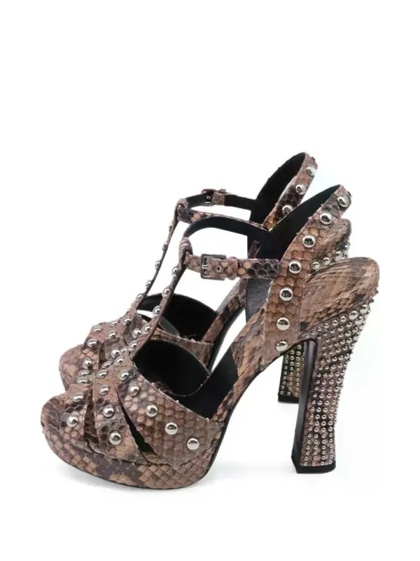 Michael Kors Rosanna Studded Platform Sandals - Brown