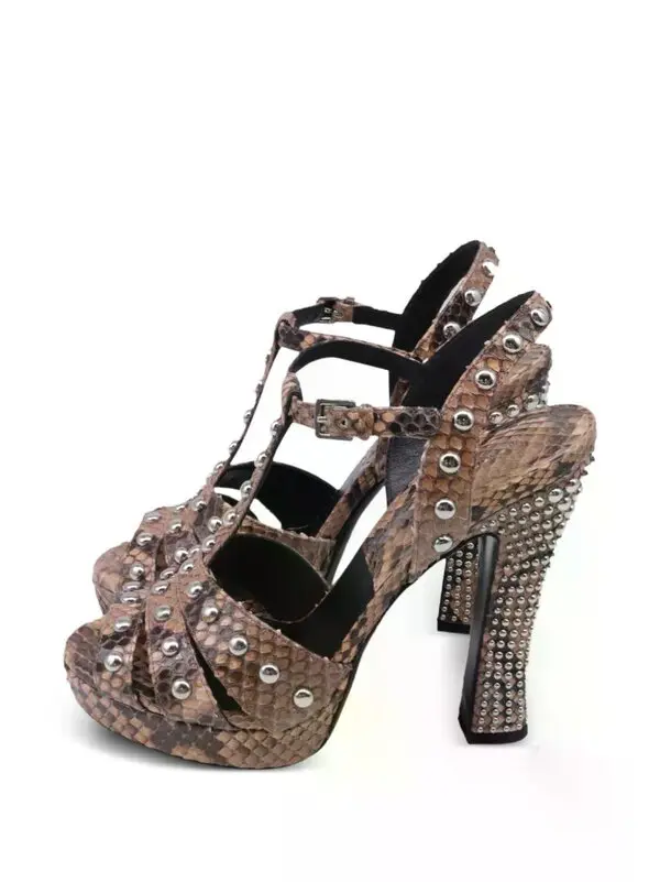 Michael Kors Rosanna Studded Platform Sandals - Brown