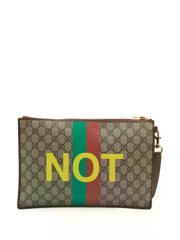 Gucci Gg Supreme Interlocking Gg Clutch Bag