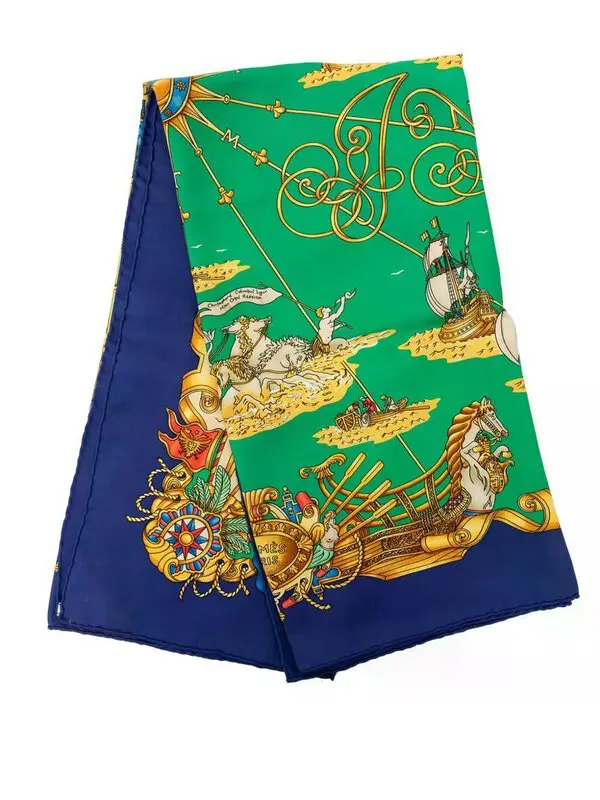 Hermès 1980-2000 Voiles De Lumiere Silk Scarf 90 Scarves - Green