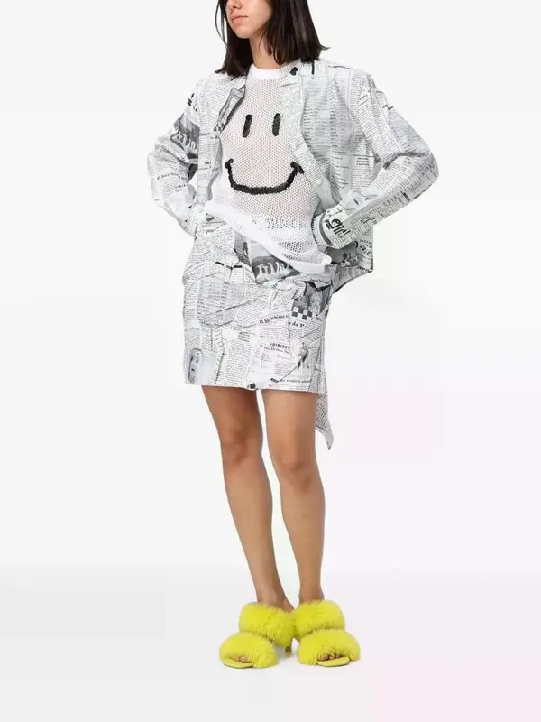 Moschino Open-knit Smiley Sweater