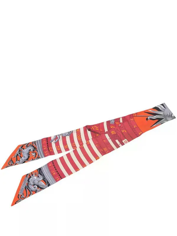 Hermès 2000-2026 Astrologie Silk Twilly Scarf Scarves - Red