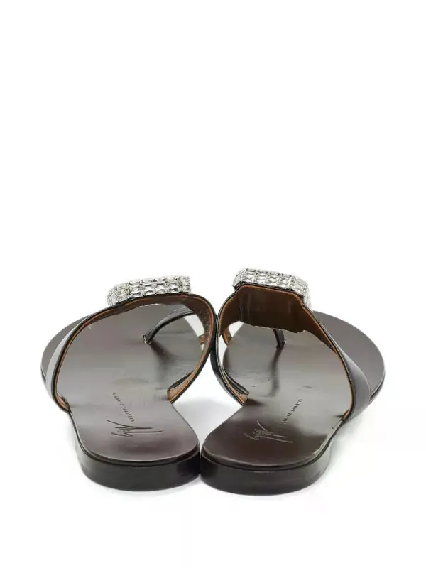 GIUSEPPE ZANOTTI Crystal-embellished Toe-strap Flat Sandals