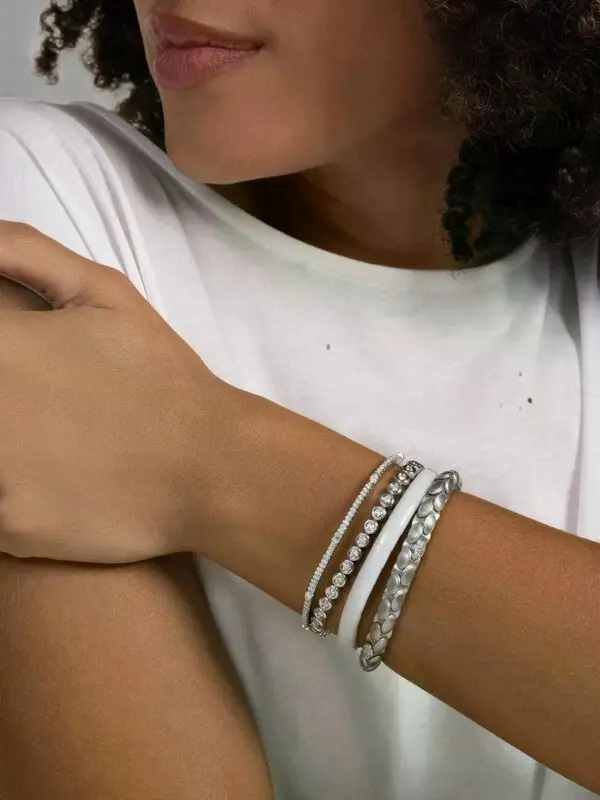 Roberto Demeglio Diamond Multi-shaped Tennis Bracelet - Silver