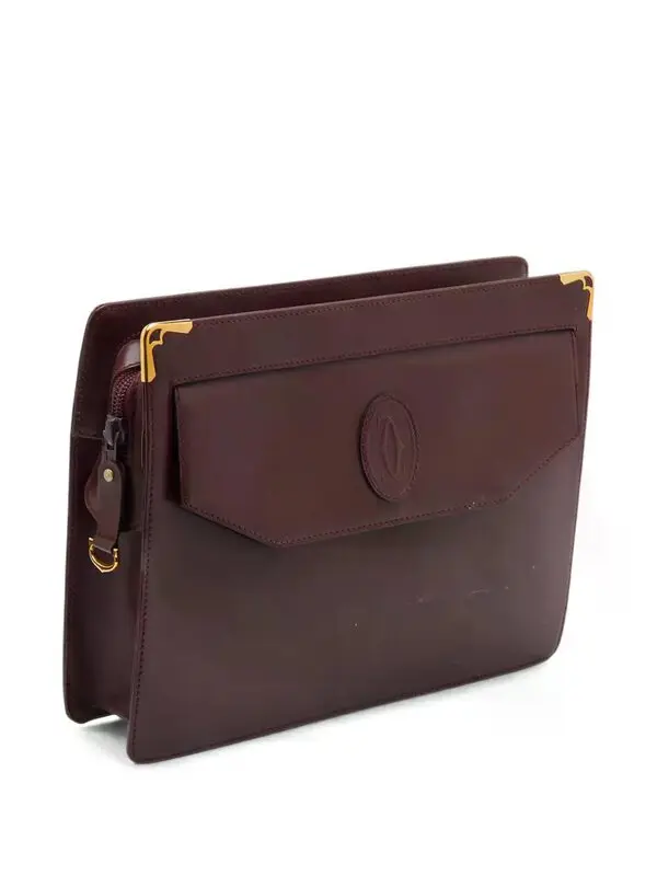 Cartier Must De Leather Clutch Bag
