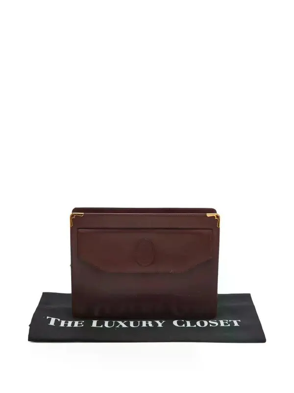 Cartier Must De Leather Clutch Bag