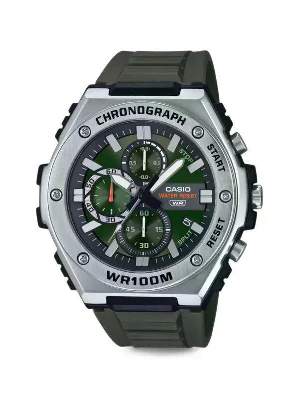 Casio Logo-print 52.3mm Watch - Green