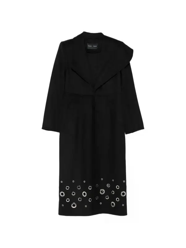 Proenza Schouler Alix Eyelet Embellished Coat - Black