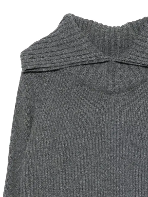 Victoria Beckham Wide-collar Ribbed-knit Sweater