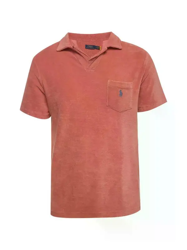 Polo Ralph Lauren Terry Open-collar T-shirt - Red