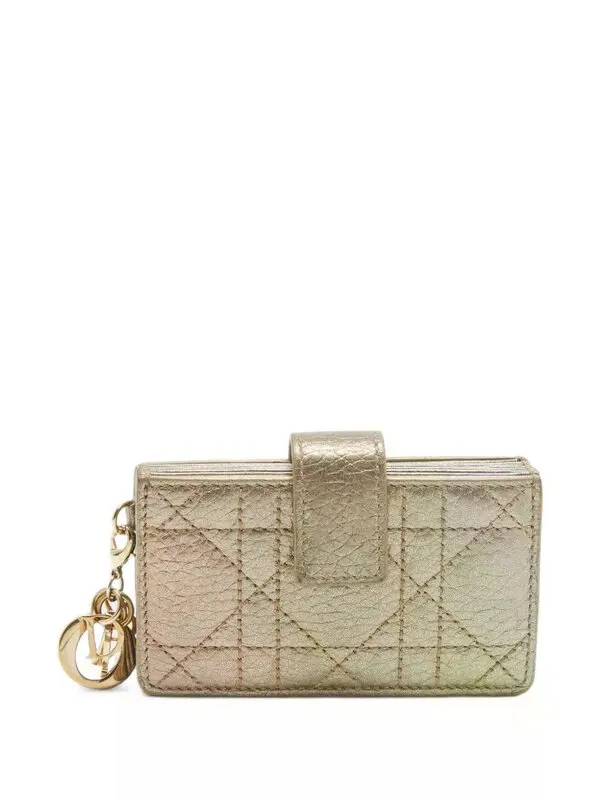 Dior 2017 Lady Cannage Card Holder - Gold
