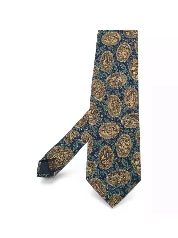 Valentino Garavani Printed Silk Tie - Blue