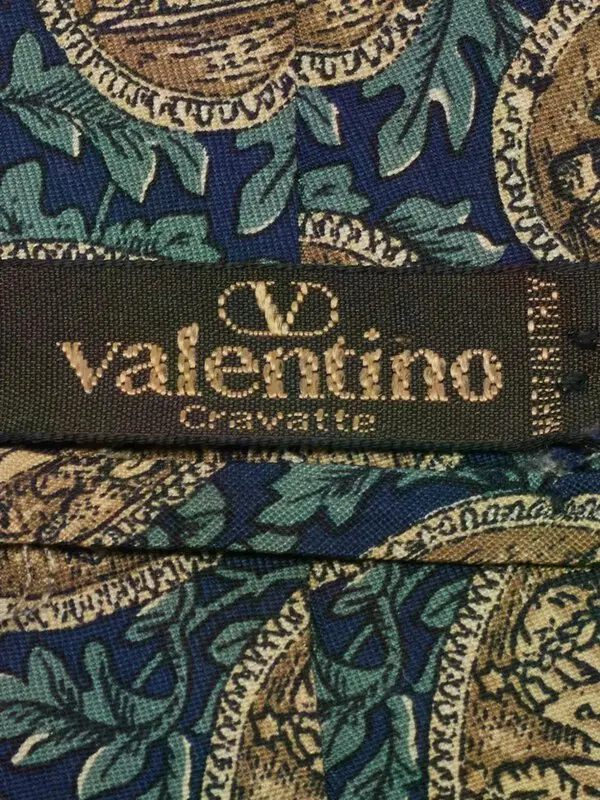 Valentino Garavani Printed Silk Tie - Blue