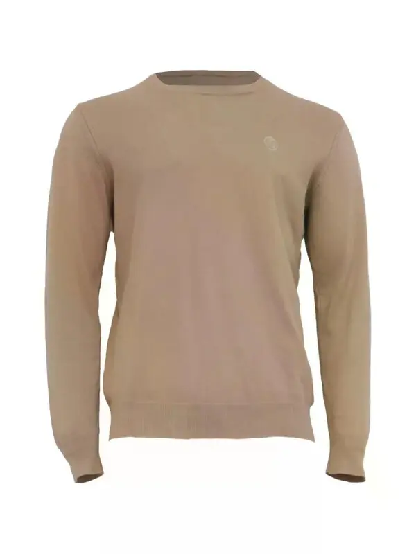 Burberry Logo-embroidered Knitted Sweater - Neutrals