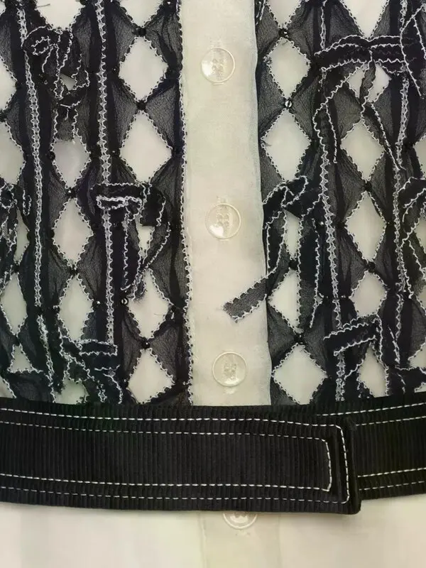 Carolina Herrera Embroidered Belted Shirt