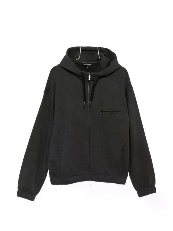 Emporio Armani Zip-up Hooded Jacket - Grey