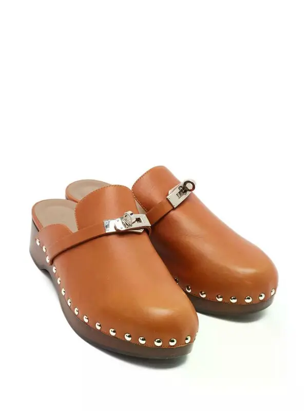 Hermès Carlotta Leather Mules