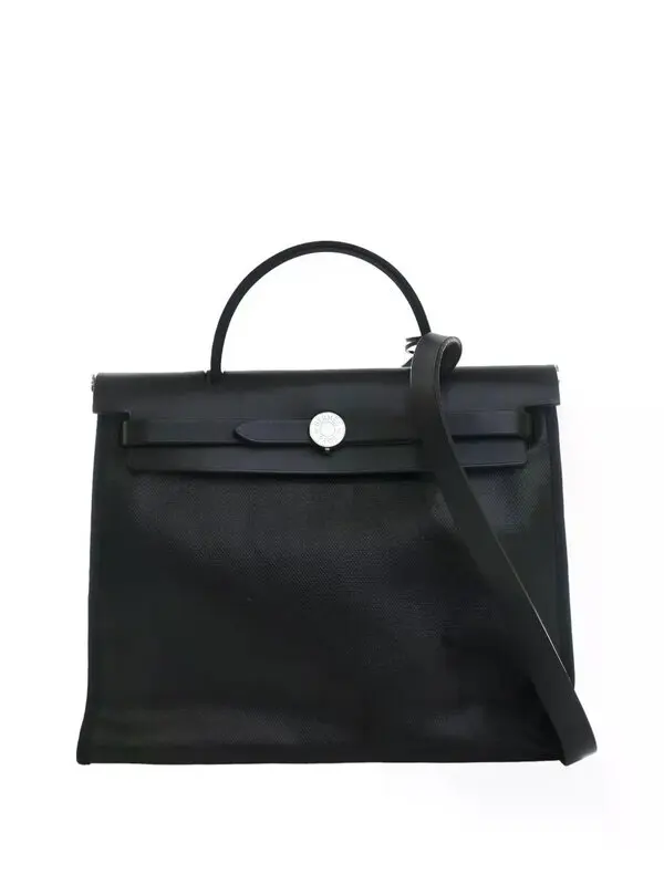 Hermès 2017 Toile H Berline Herbag Zip 31 Satchel - Black