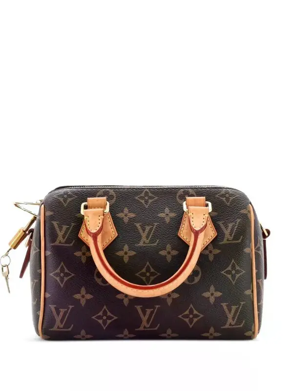 LOUIS VUITTON Speedy Bandouliere Monogram Canvas Bag - Brown
