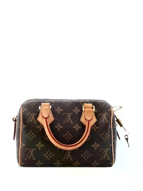 LOUIS VUITTON Speedy Bandouliere Monogram Canvas Bag - Brown