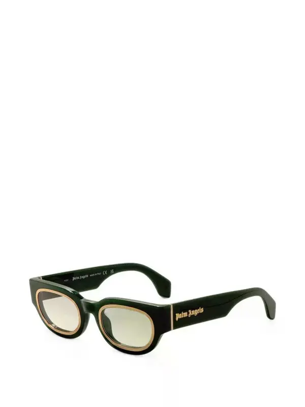 Palm Angels Pier Oval-frame Sunglasses - Green
