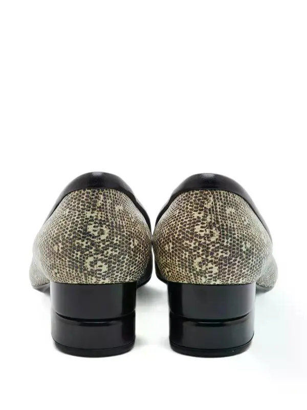 FERRAGAMO Lizard-embossed Buckle-detail Pumps