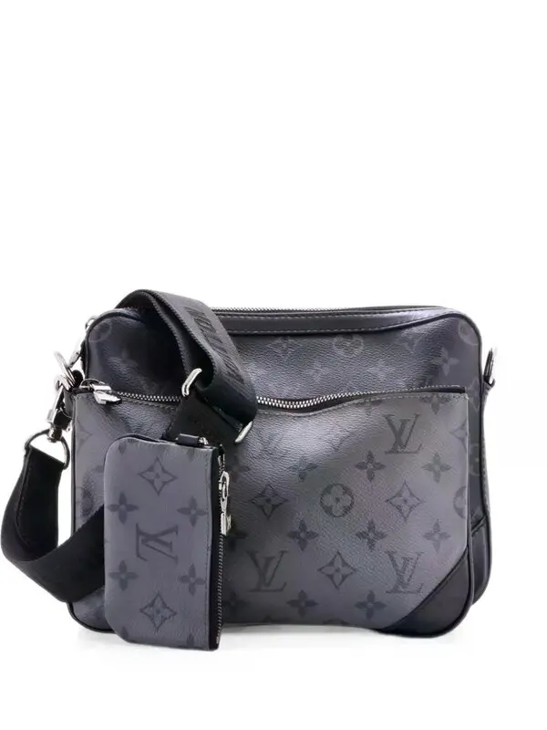 LOUIS VUITTON Trio Messenger Bag Reverse Monogram Eclipse Canvas - Black