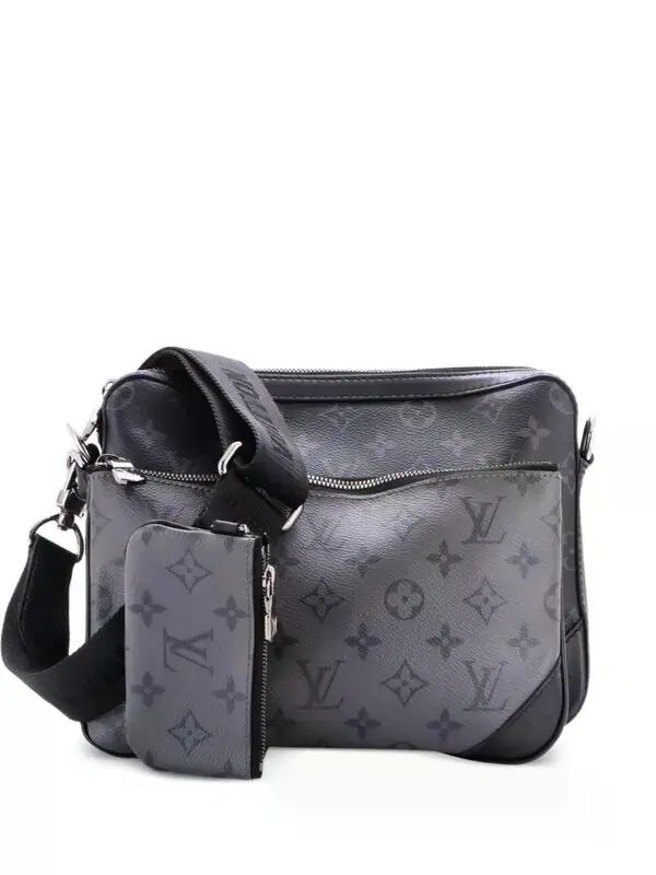 LOUIS VUITTON Trio Messenger Bag Reverse Monogram Eclipse Canvas - Black