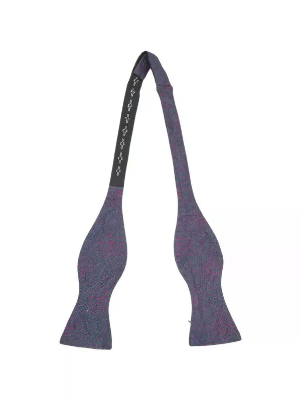 Hermès Dotted Waves Jacquard Bow Tie - Purple