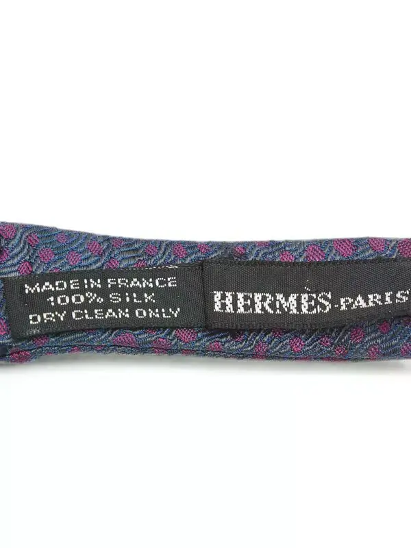 Hermès Dotted Waves Jacquard Bow Tie