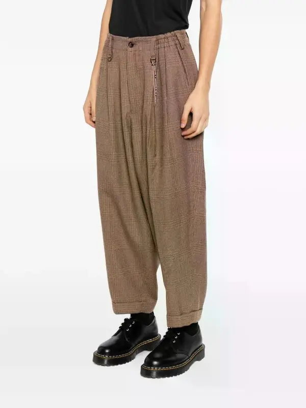 MASTERMIND WORLD Glen-check Pleated Trousers