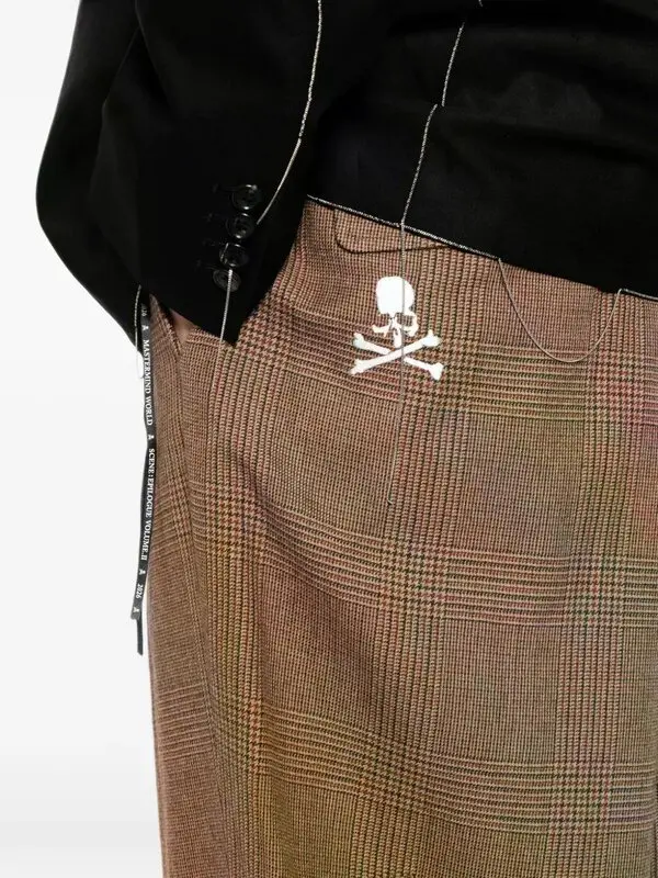 MASTERMIND WORLD Glen-check Pleated Trousers