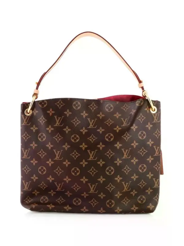 LOUIS VUITTON Graceful Handbag Monogram Canvas Pm Hobo Bag - Brown