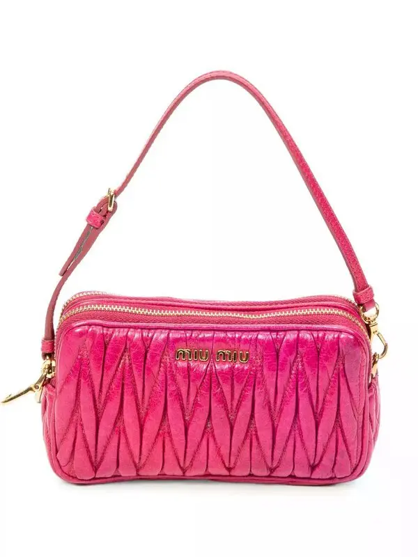 Miu Miu Matelassé Double-zip Pouch